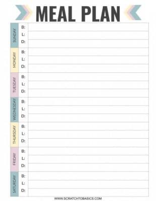 20 Meal Planning Templates That Will Take The Stress Out Of Cooking