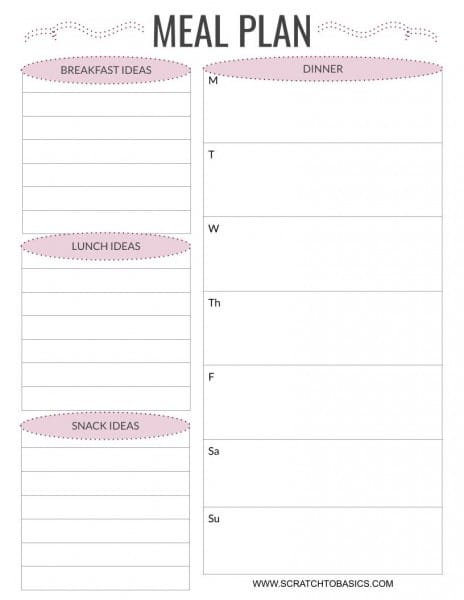 20 Meal Planning Templates That Will Take The Stress Out Of Cooking